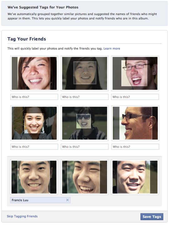 Facebook Rolls Out Face Recognition Tagging | Picture Marketing